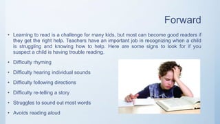 Educ 551 recognizing and overcoming reading problems | PPT