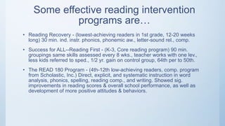 Educ 551 recognizing and overcoming reading problems | PPTX