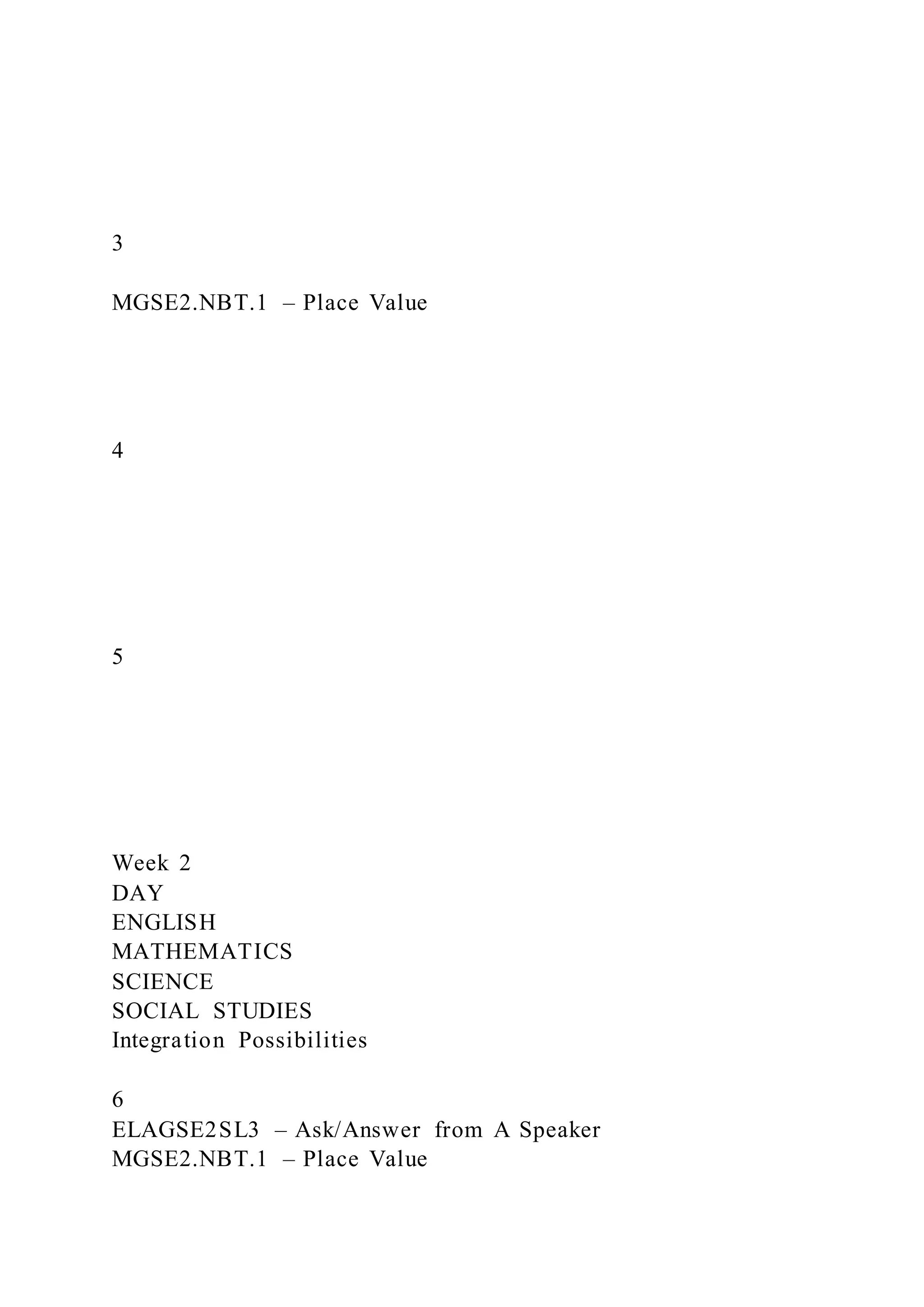EDUC 571Curriculum Project Horizontal Mapping Project – Eleme | PDF ...