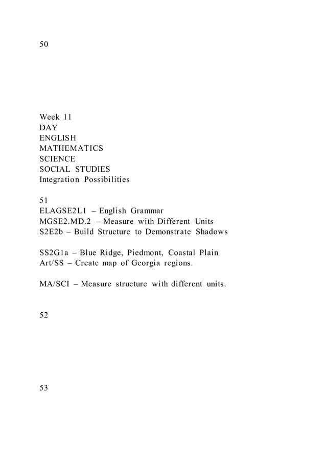 EDUC 571Curriculum Project Horizontal Mapping Project – Eleme | PDF