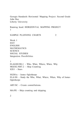 EDUC 571Curriculum Project Horizontal Mapping Project – Eleme | DOCX