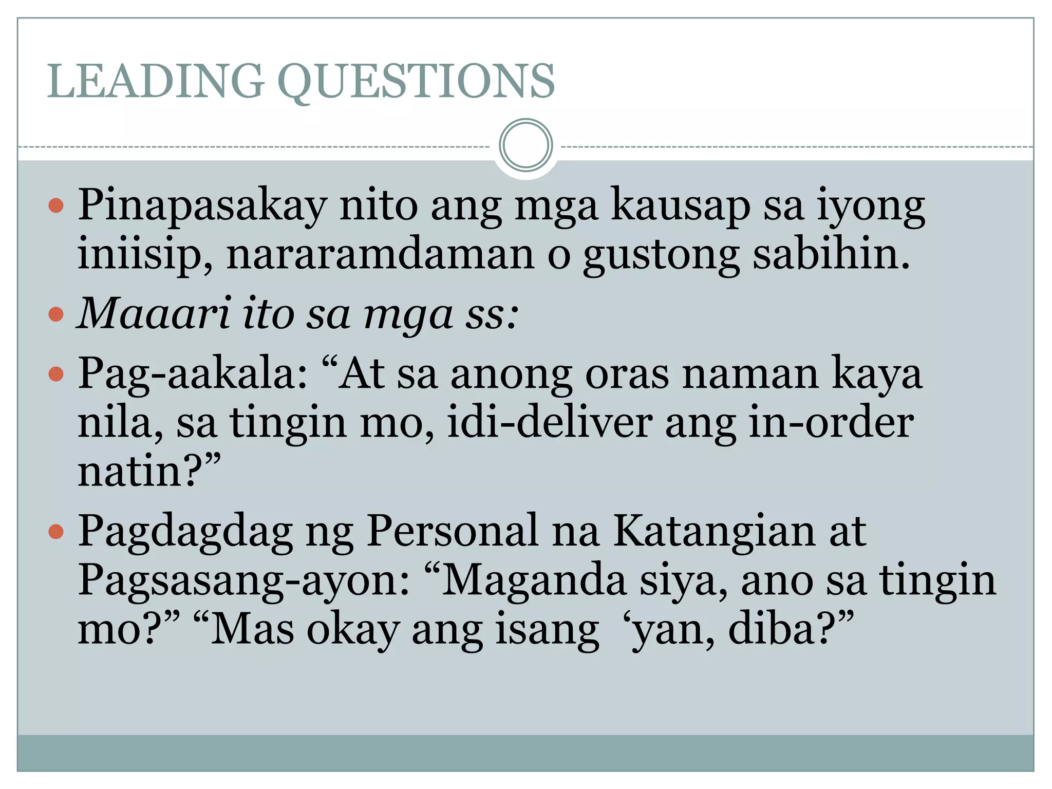 Anim na Antas ng Pagtatanong Ayon sa Ikalawang Antas ng Cognitive ...
