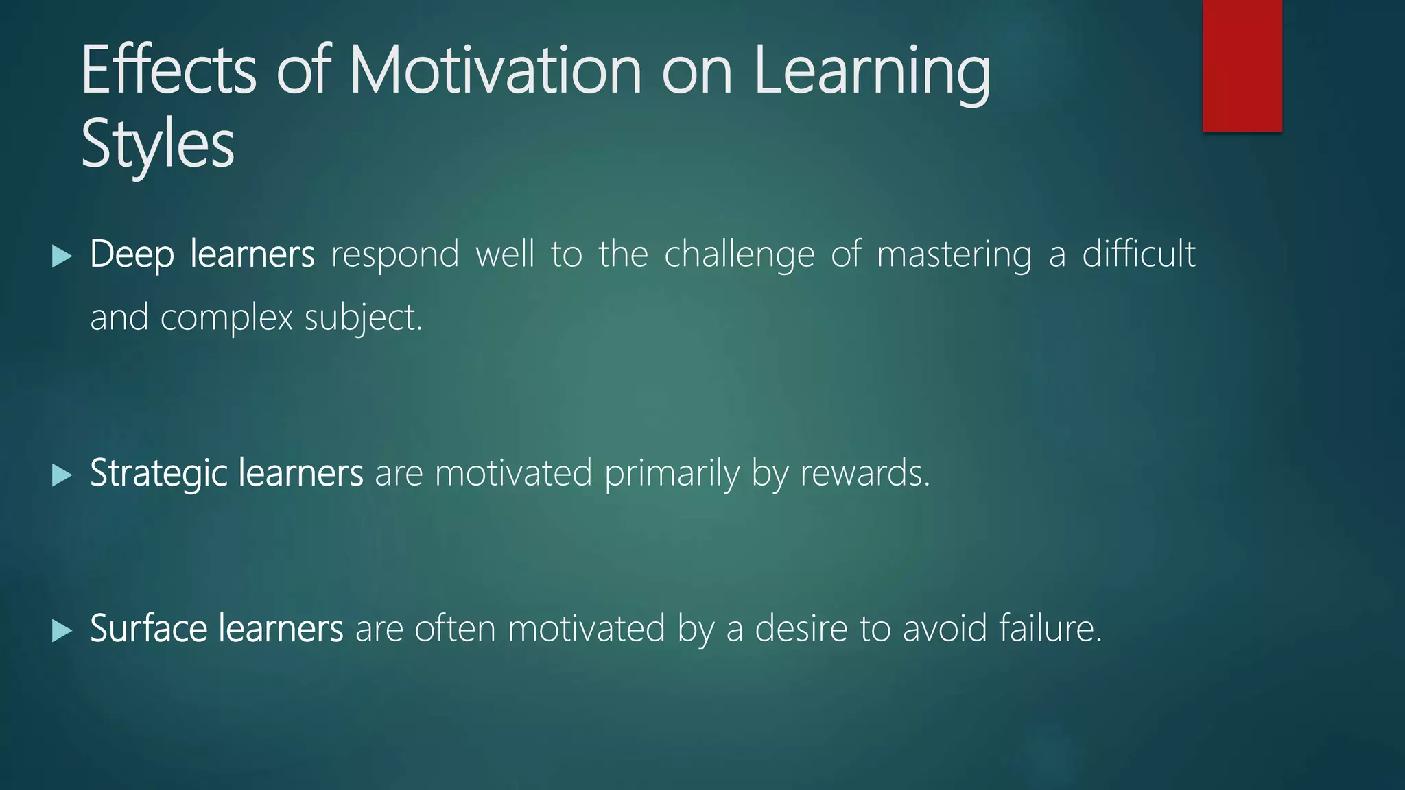 learner characteristics and learning styles and strategies | PPTX