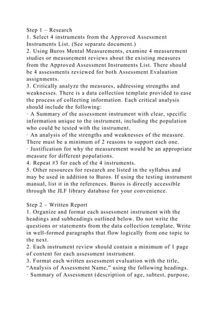 EDUC 622Approved Assessment Instruments ListTest Abbreviation.docx