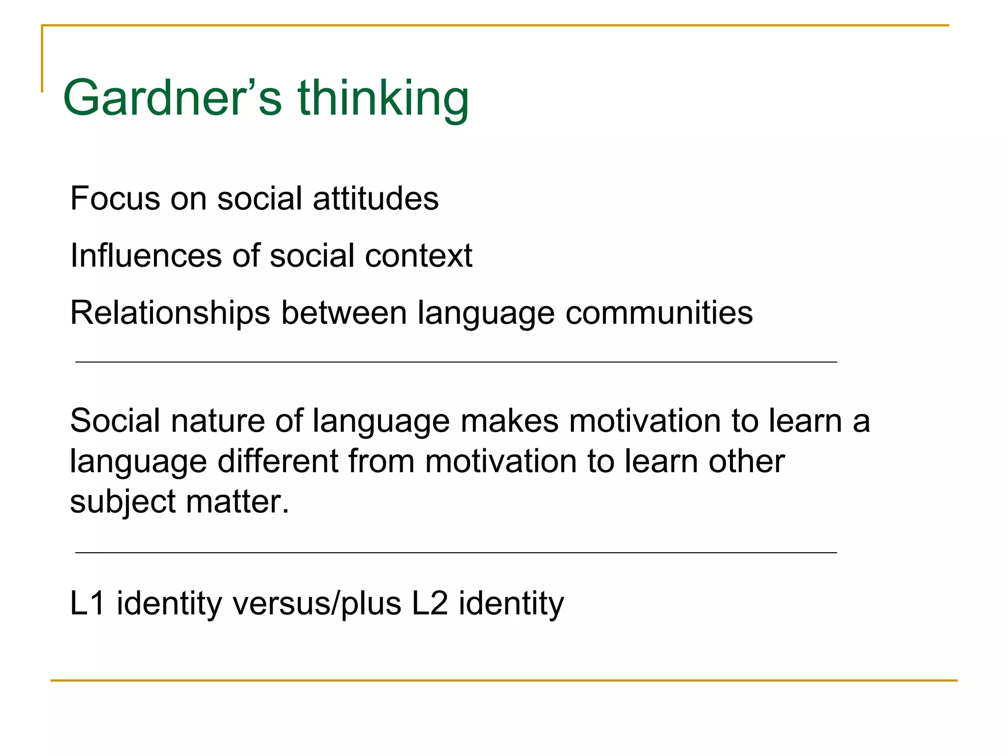 Motivation in SLA | PPT