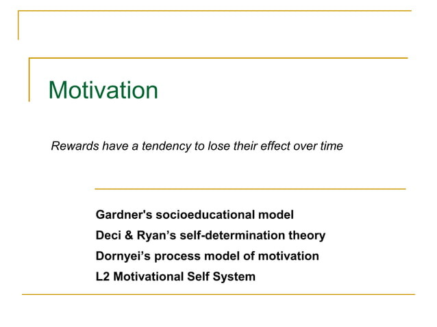 Motivation in SLA | PPT