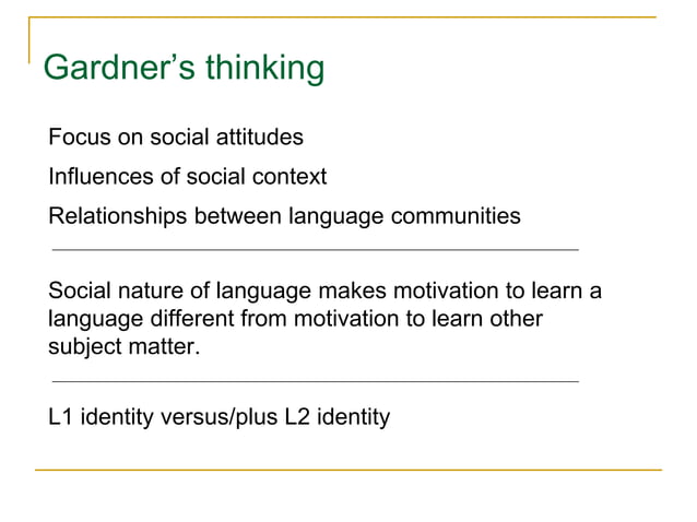 Motivation in SLA | PPT