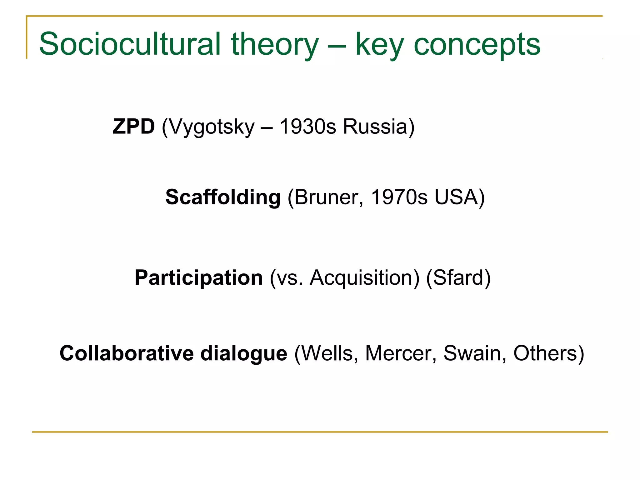 Sociocultural Theory | PPT