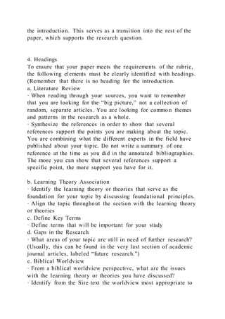 EDUC 701Course Project Final Paper Draft Grading RubricCriter | DOCX