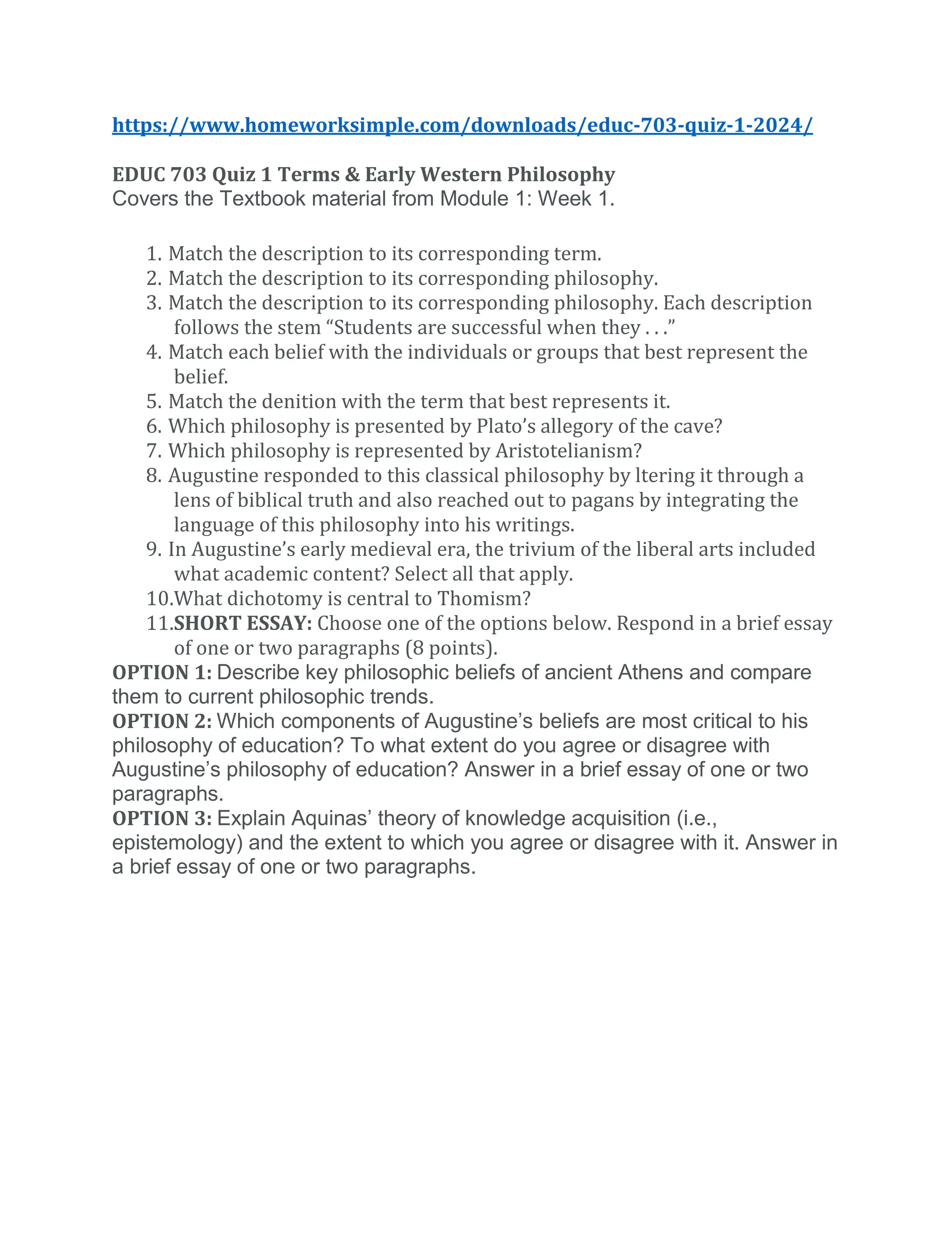 EDUC 703 Quiz 1 Terms Liberty Answers.docx