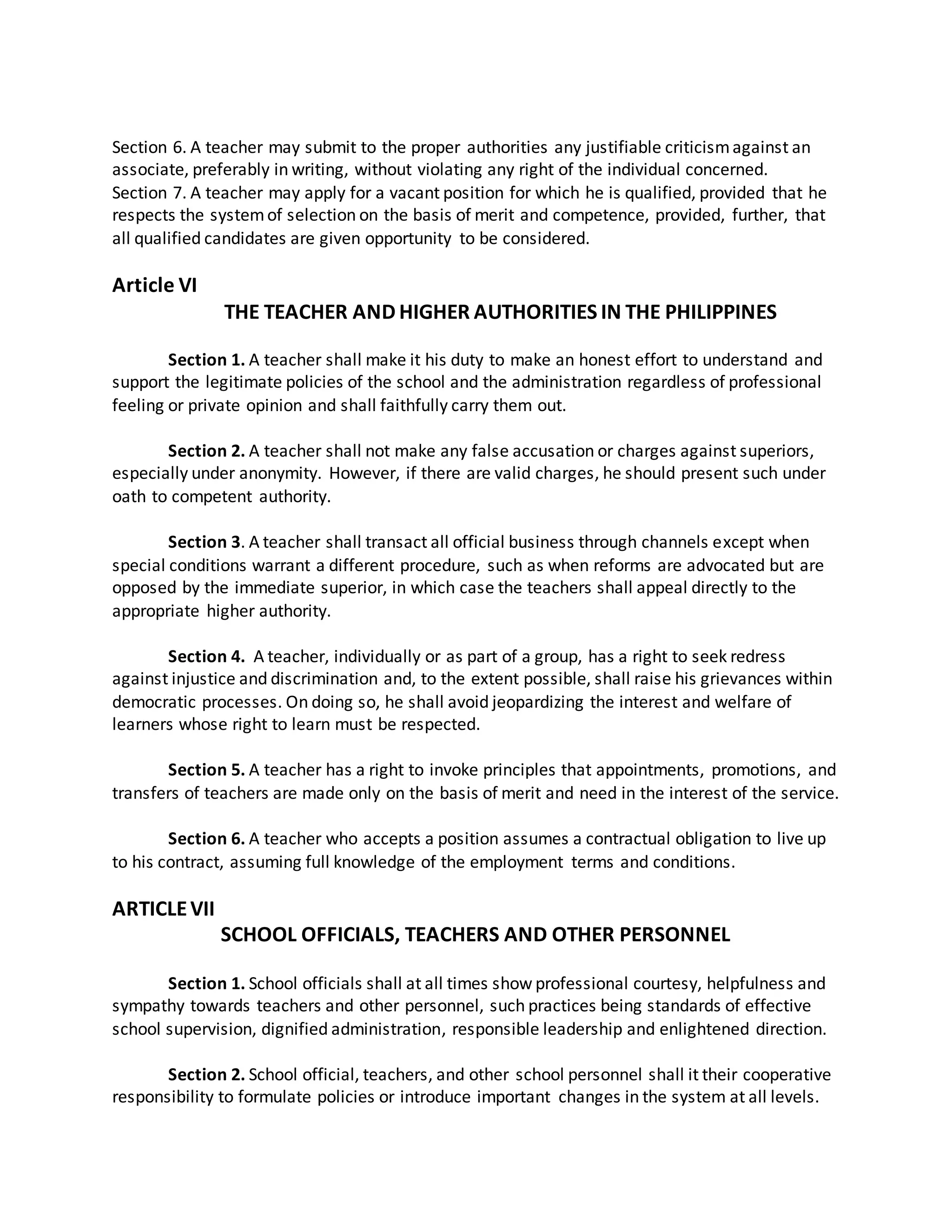 The Code of Ethics for EDUC 7 | DOCX
