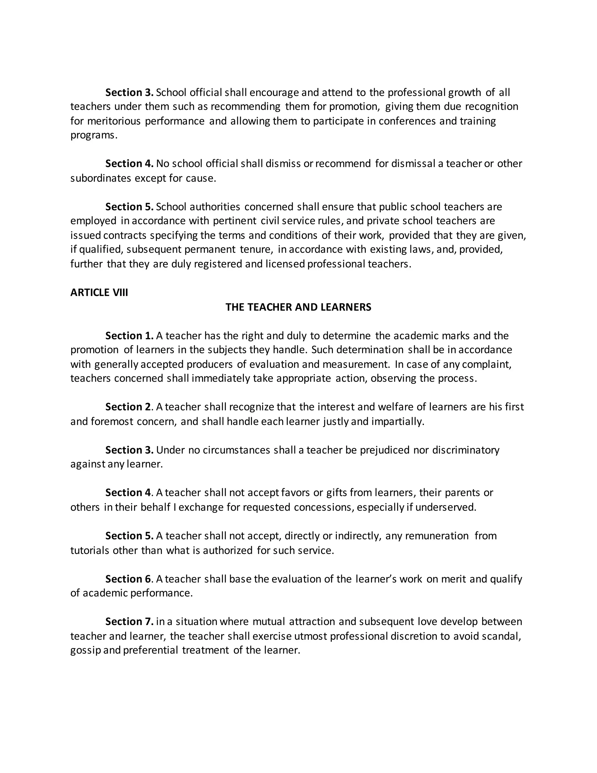 The Code of Ethics for EDUC 7 | PDF