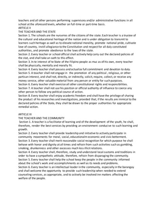 The Code of Ethics for EDUC 7 | DOCX | Professional School ...