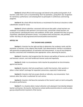 The Code of Ethics for EDUC 7 | DOCX | Professional School ...
