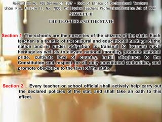 The Code of Ethics for EDUC 7 | PPTX