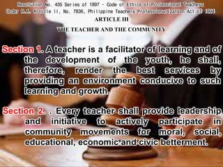 The Code of Ethics for EDUC 7 | PPTX