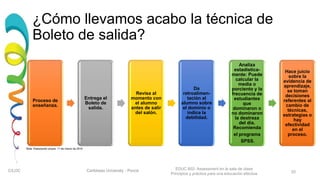 Assessment: boleto de salida | PPTX