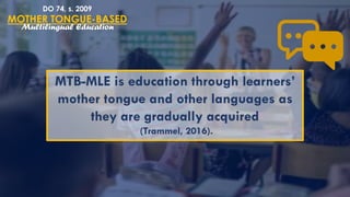 Mother Tongue-Based Multilingual Education in the Philippines | PDF