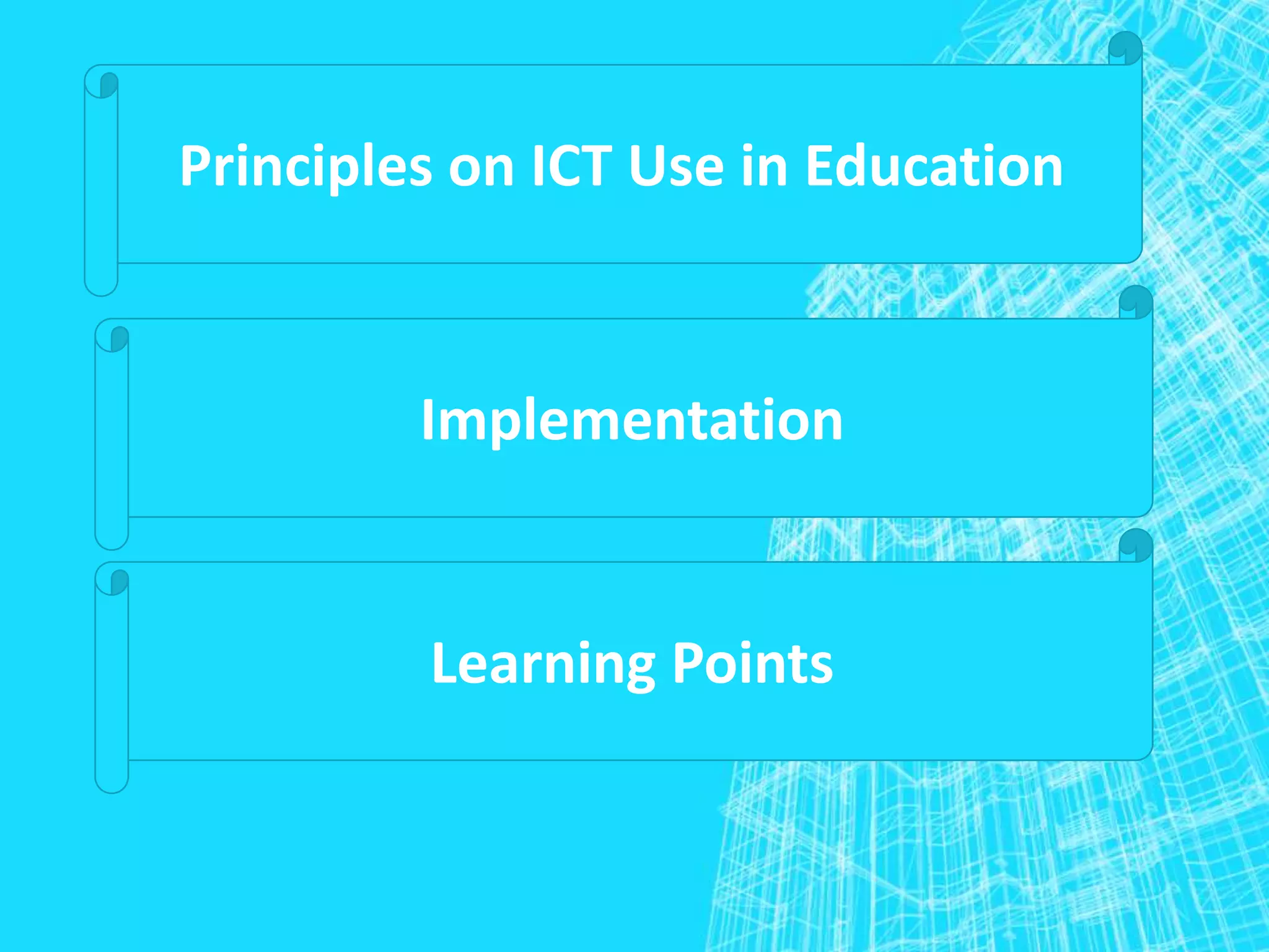 Principles on ICT Use in Education in Singapore | PPTX