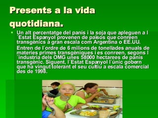Transgènics. Educació social. | PPT