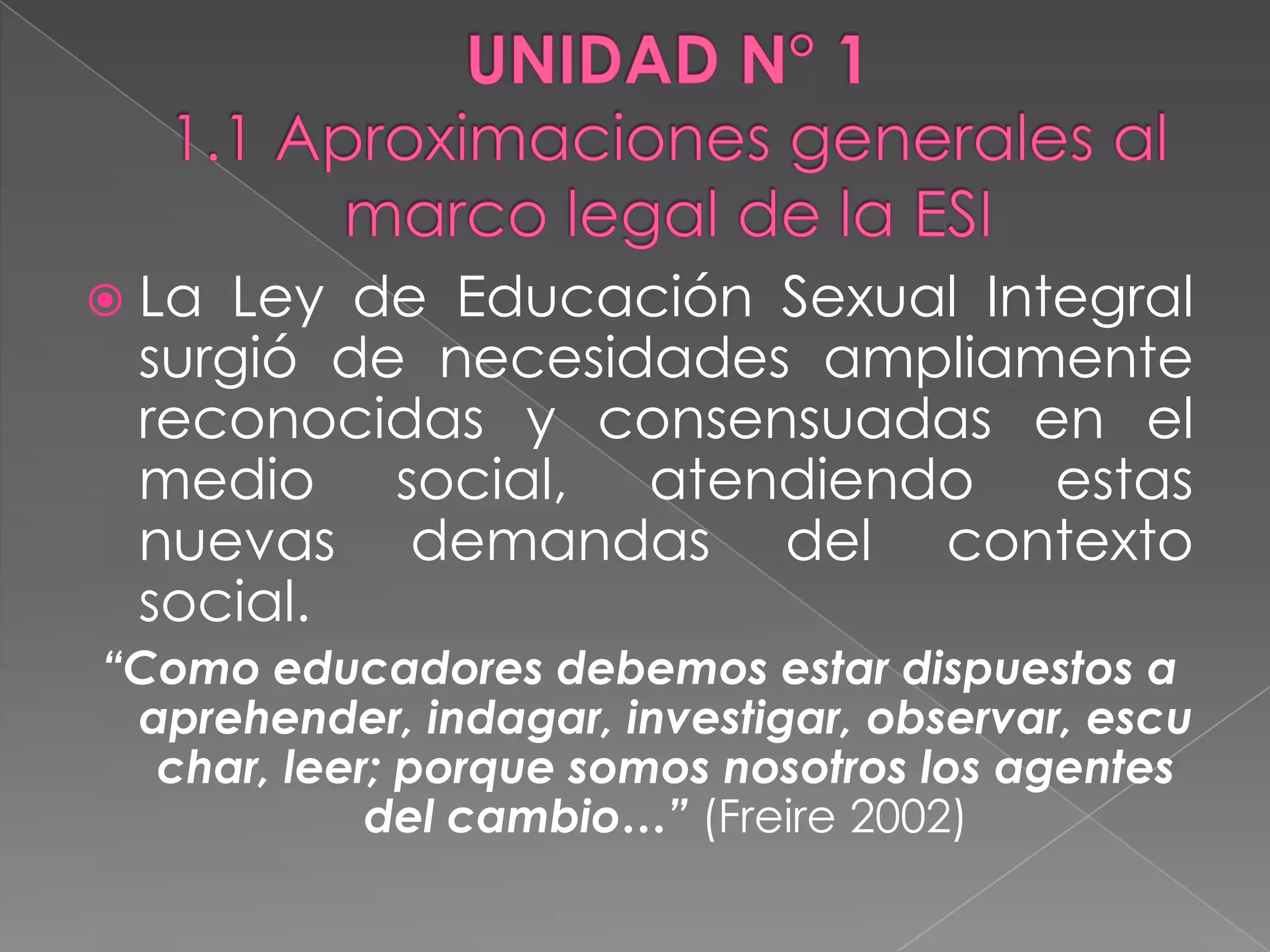 Educación sexual integral (esi) | PPT