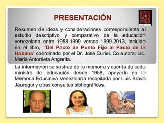Educacion. pacto de pto fijo habana. power point | PPTX