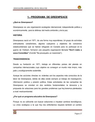 Educacion ambiental siglo xx (1) | DOCX