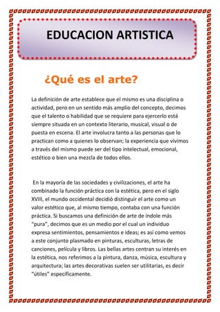 Educacion artistica | DOCX