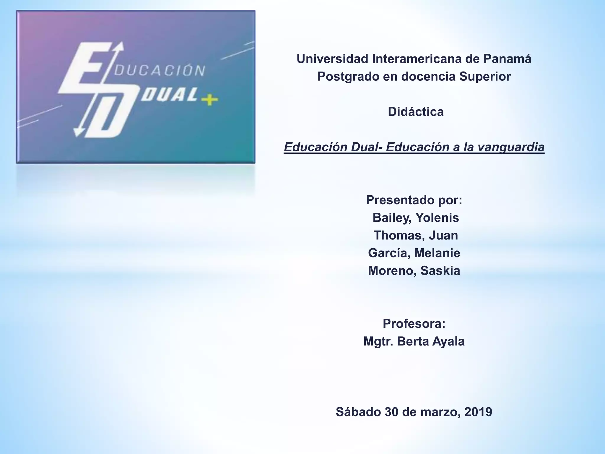 Educacion dual | PPTX | Education industry | Industries