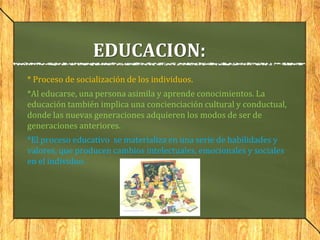 Educacion escolarizada | PPTX