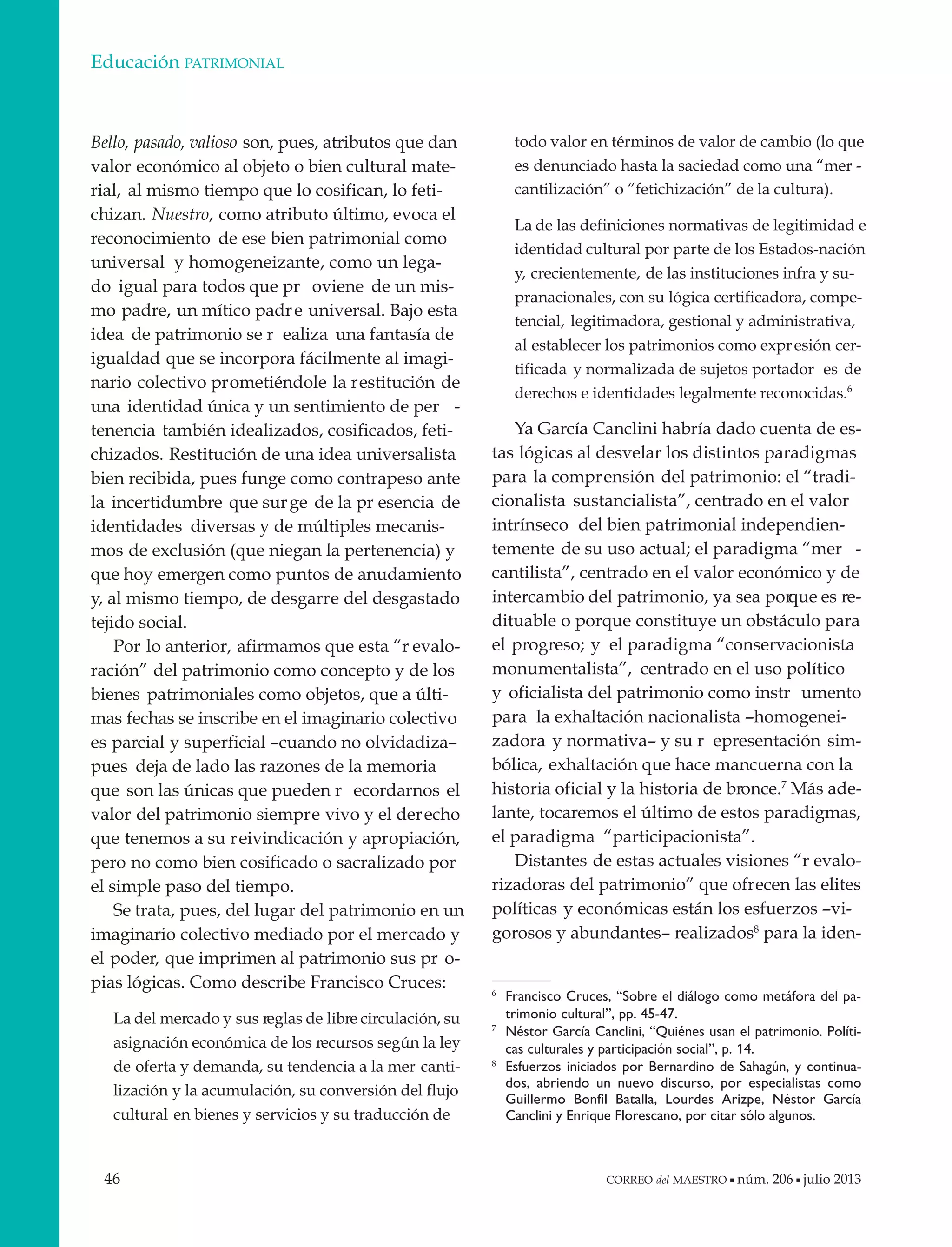 Educación patrimonial. Educar con y para el patrimonio 1a parte | PDF