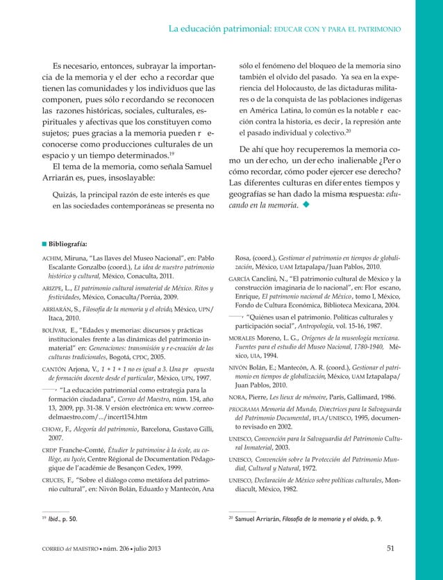 Educación patrimonial. Educar con y para el patrimonio 1a parte | PDF
