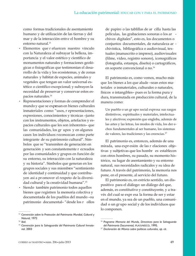 Educación patrimonial. Educar con y para el patrimonio 1a parte | PDF