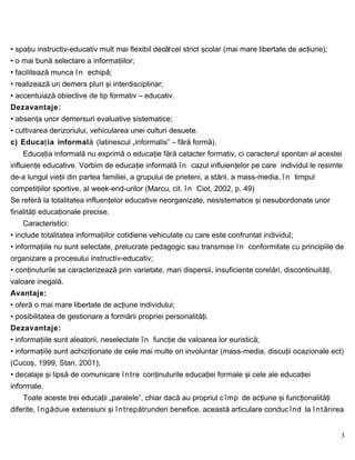 Educaţia formală | PDF