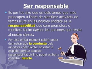 Educar des de la responsabilitat | PPT