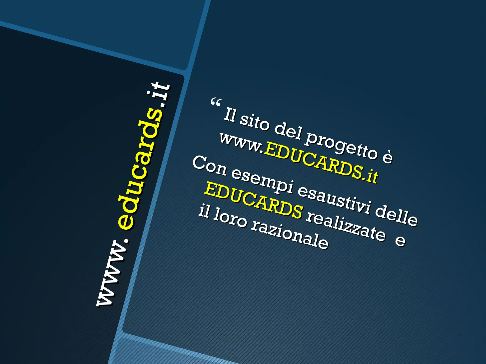 Educards presentazione e scenari | PPT