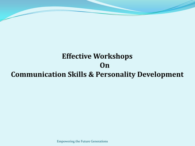 Educare Presentation | PPTX | Workshops and Classes | Hobbies & Interests