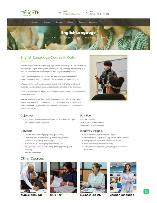 English Language Course in Qatar | PDF