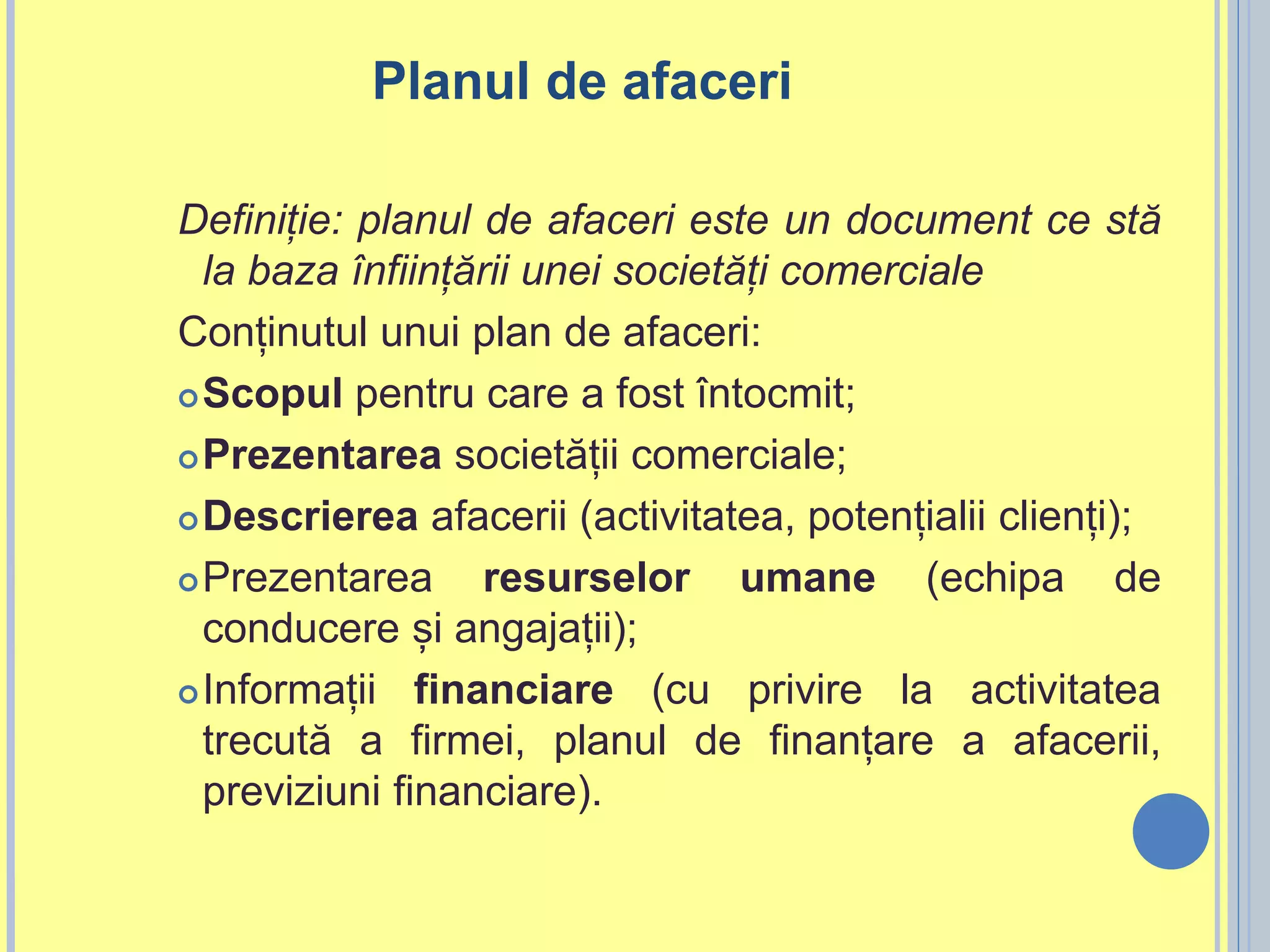 Educatie antreprenoriala ADS-an-IV - Plan de afaceri | PPT