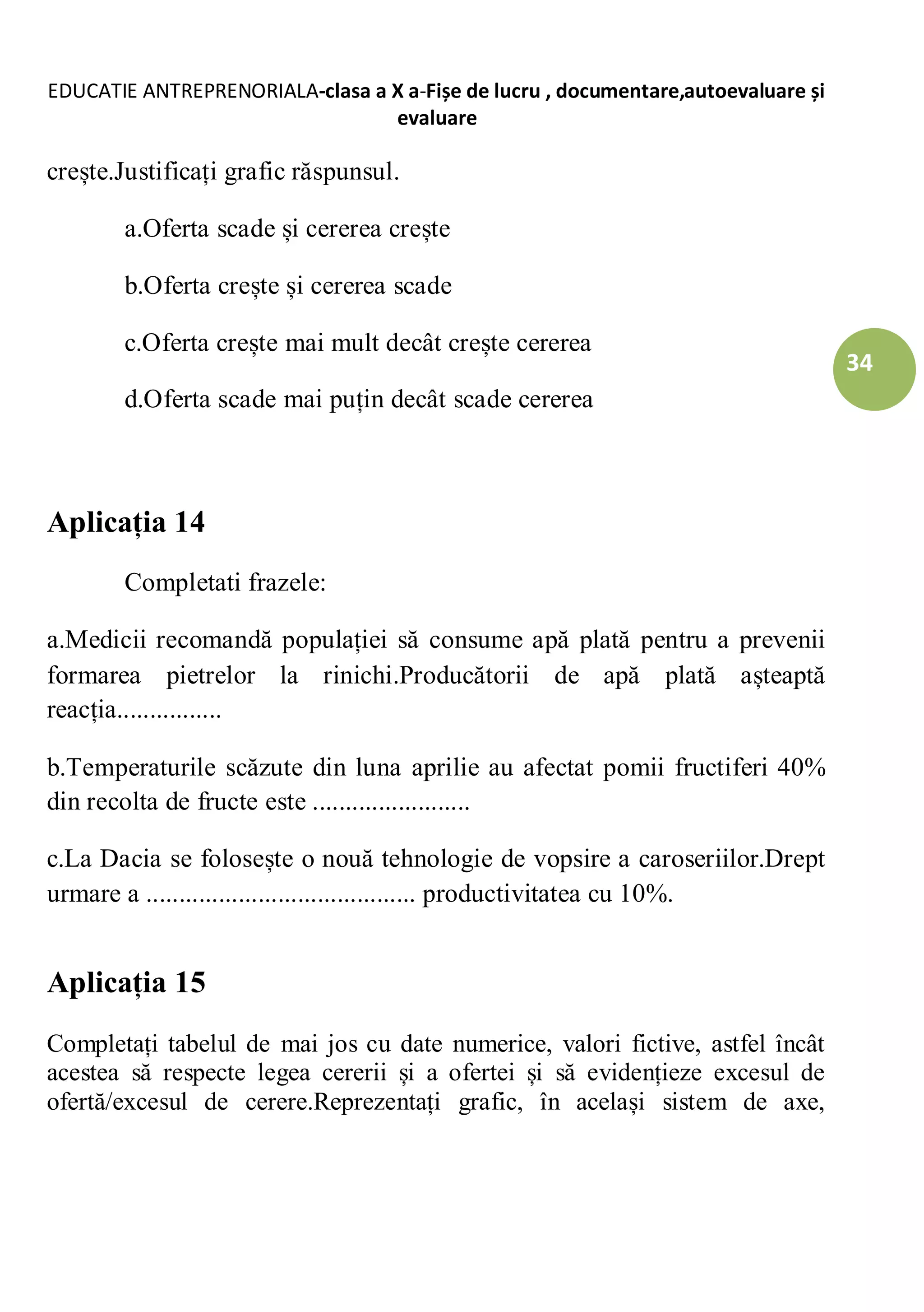 Educatie antreprenoriala caiet de_lucru | PDF