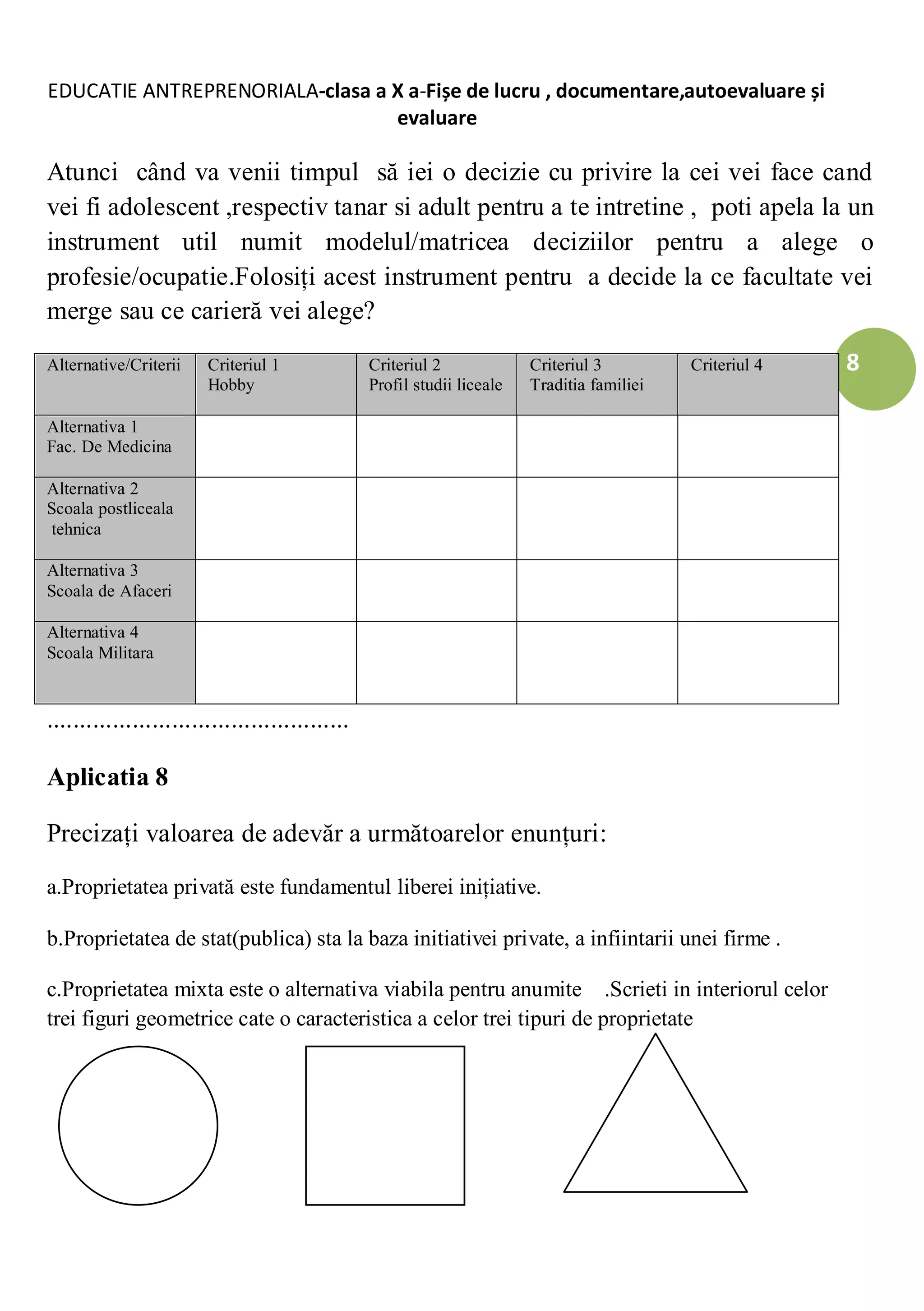 Educatie antreprenoriala caiet de_lucru | PDF