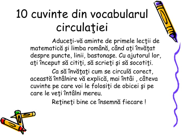 Educatie rutieră. Reguli. | PPT