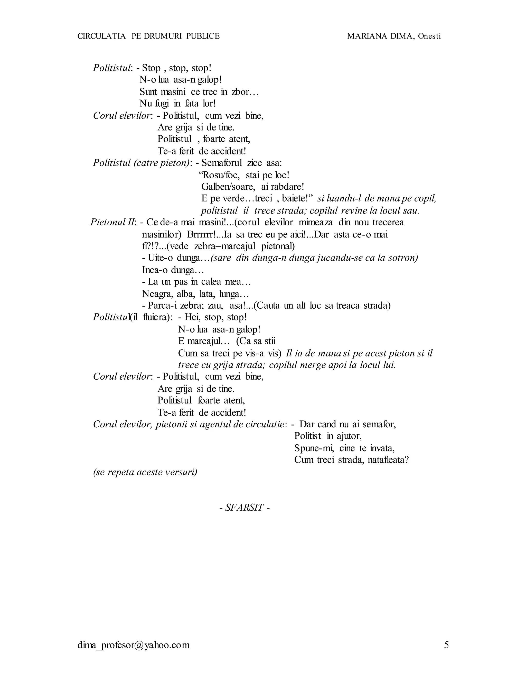 Educatie rutiera | DOCX