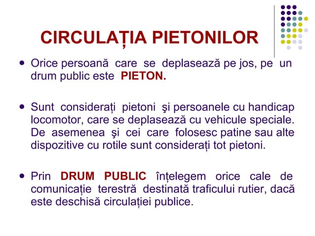 Educatie Rutiera Circulatia | PPT