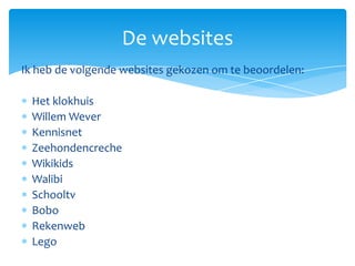 Educatieve websites | PPTX | Family/Children | Genres