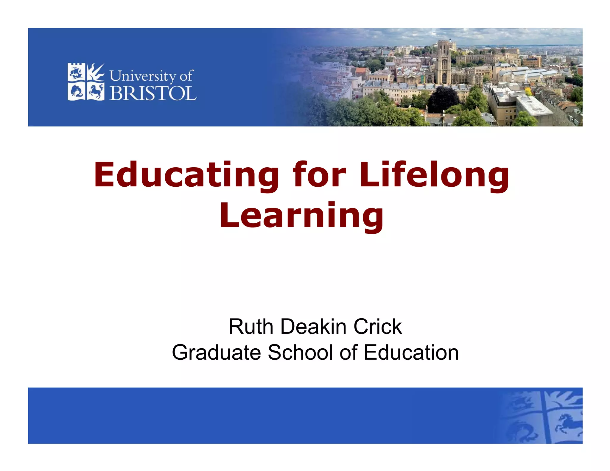 Educating for lifelong learning | PPT