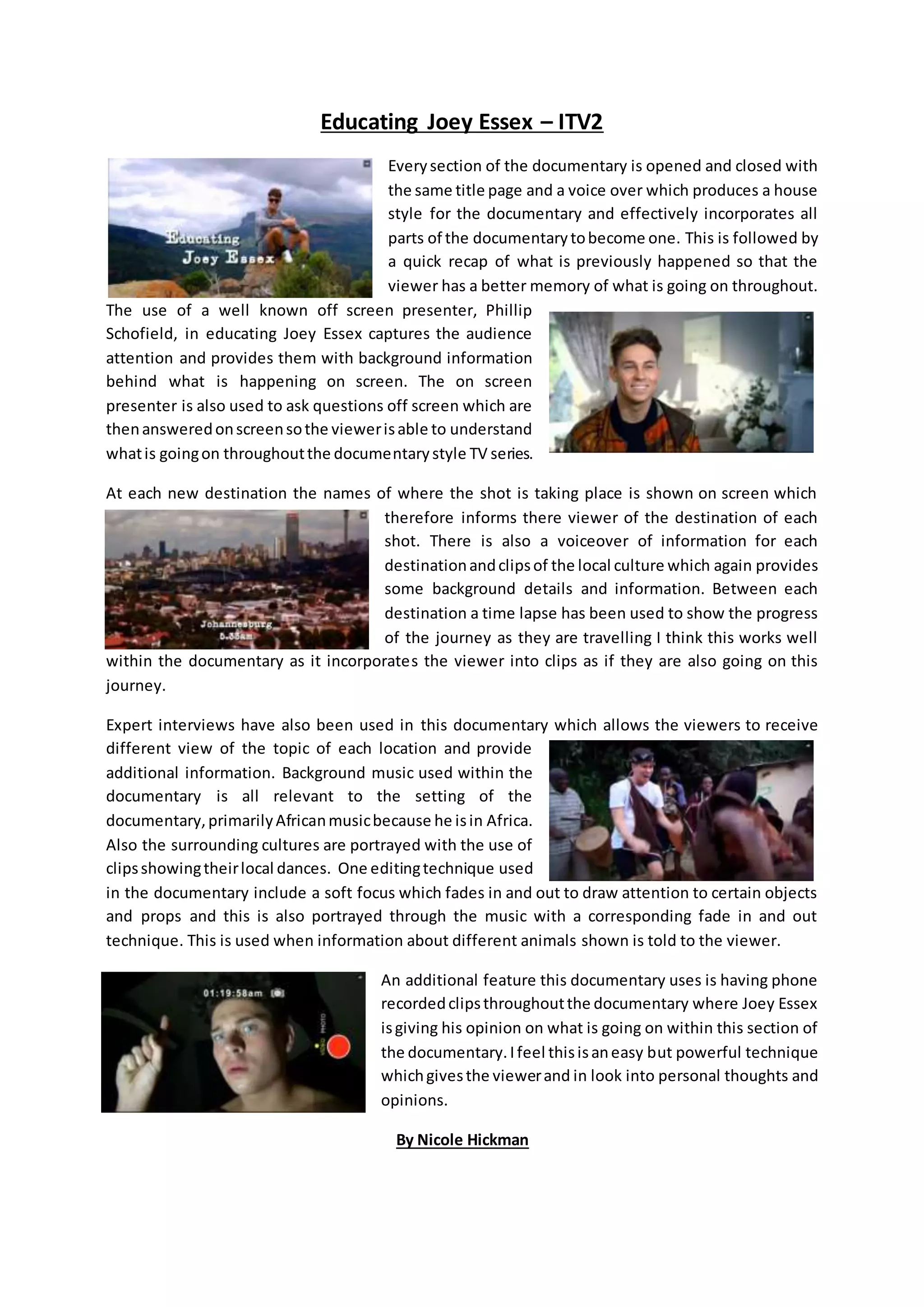 Educating joey essex!!!!!!!!!!!!! | DOCX