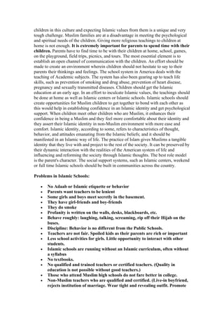 Educating Muslim Children Challenges And Opportunities | PDF