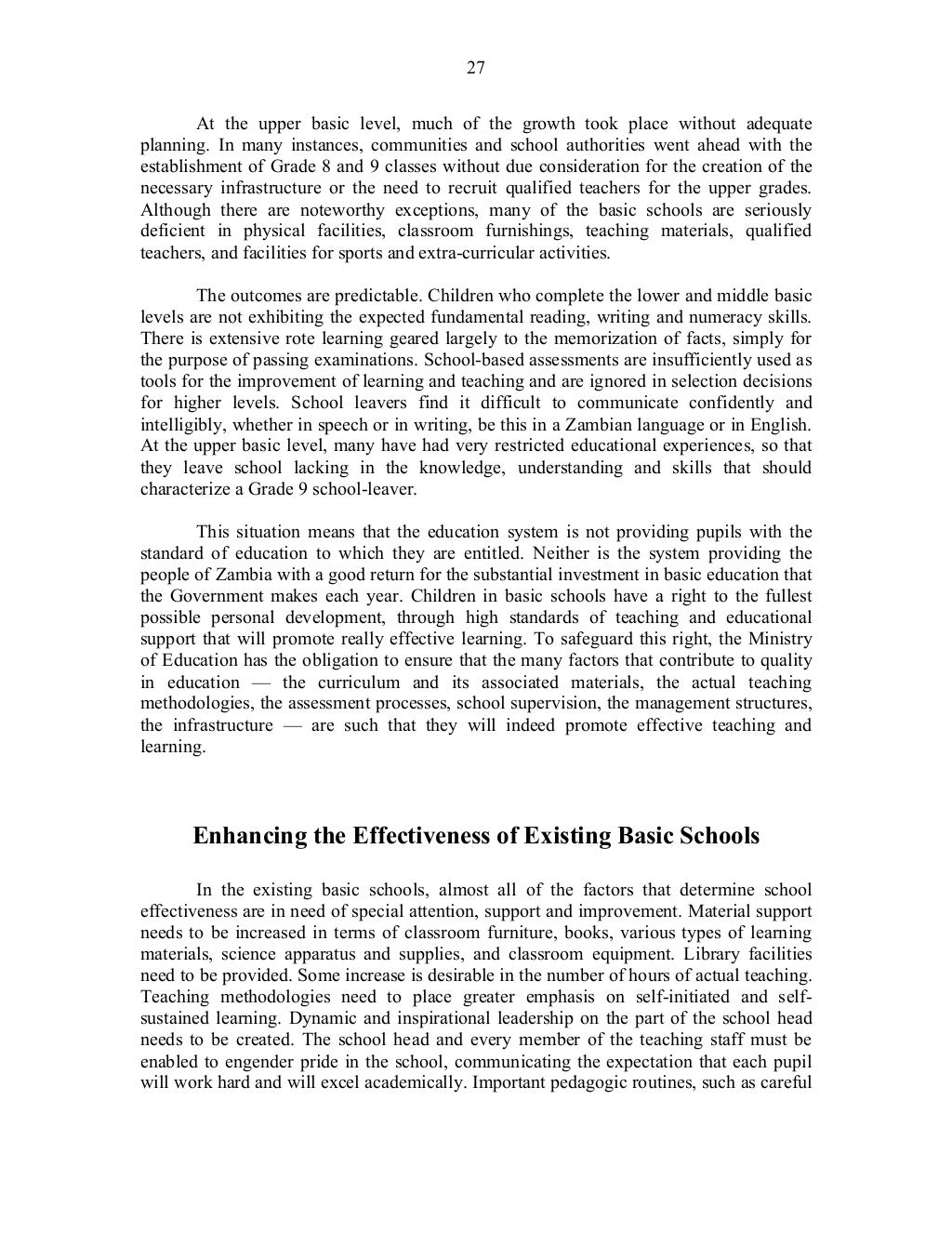 Educating our future -National Education Policy (Zambia)