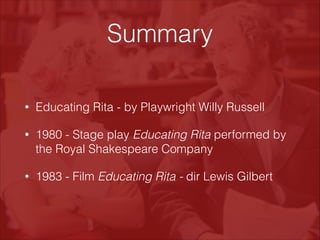 Educating Rita | PDF